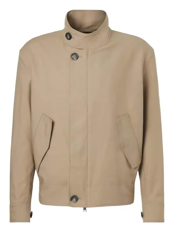 AMI Paris Virgin Wool Gabardine Jacket - Beige