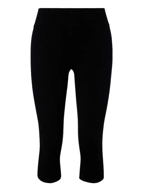 TOTEME Knitted Capri Leggings - Black
