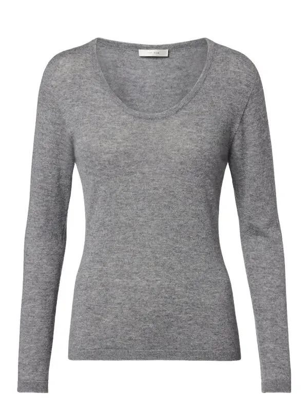 THE ROW Cashmere Pullover Sweater - Grey