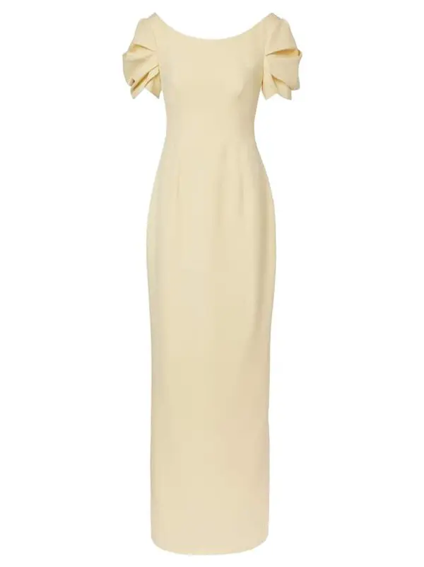 Safiyaa Vanna Draped Crêpe Gown - Yellow
