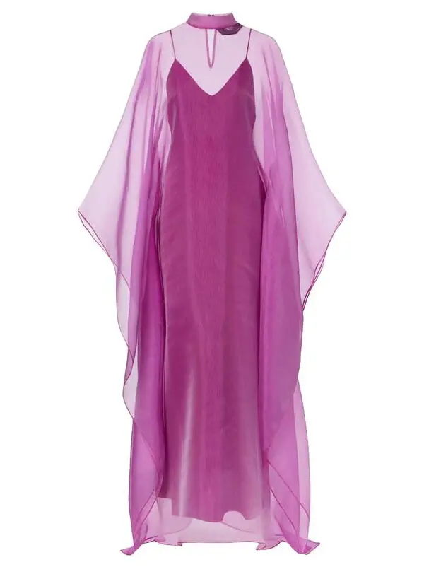 TALLER MARMO Sphinx Semi-sheer Organza Gown - Purple