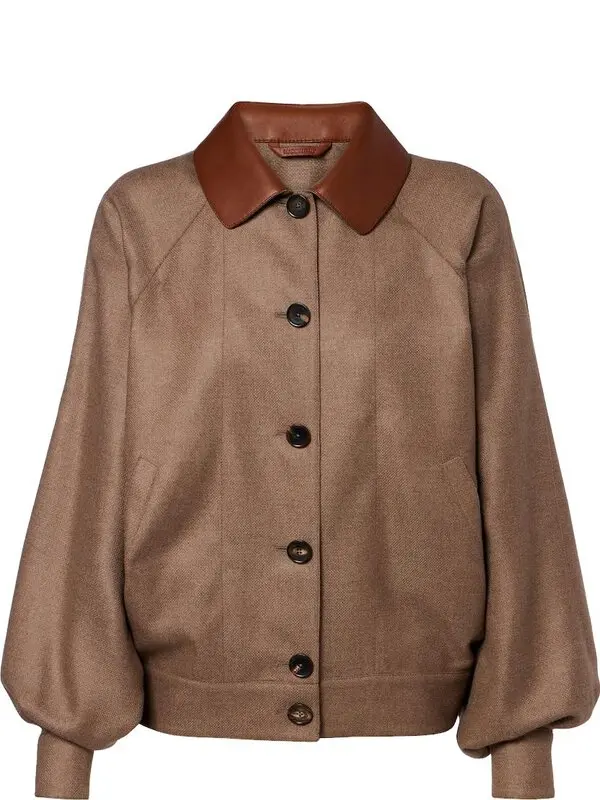 Loro Piana Kiefer Cashmere And Silk Bomber Jacket - Brown