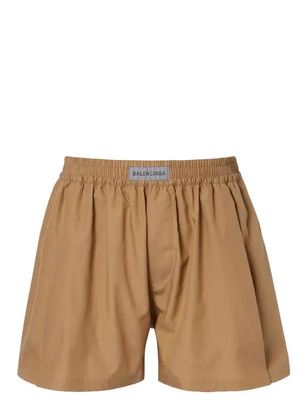 Balenciaga Logo Shorts - Beige