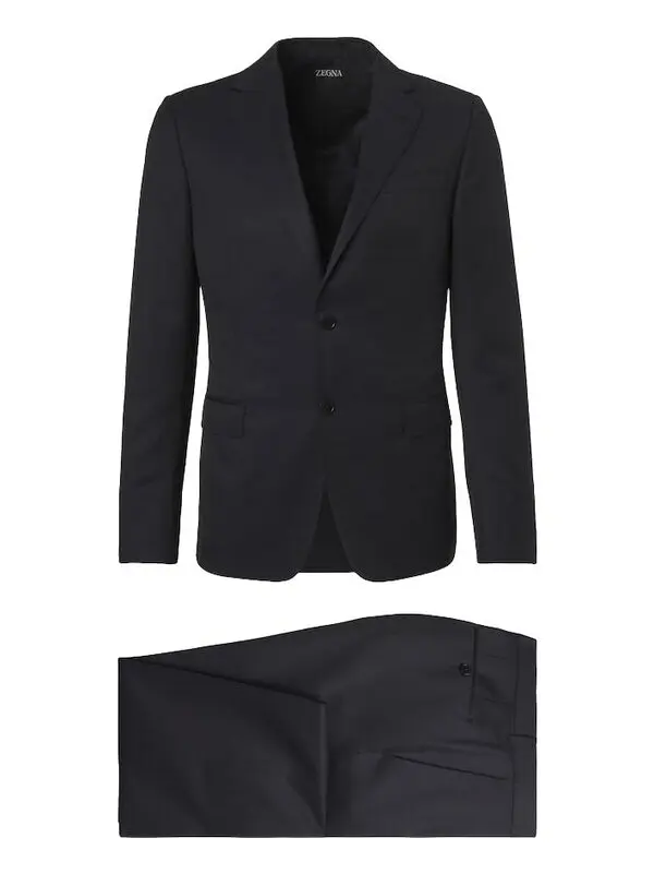 Zegna Wool And Mohair Suit - Blue