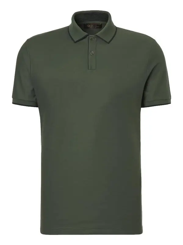 Loro Piana Brentwood Cotton-blend Piqué Polo Shirt - Green