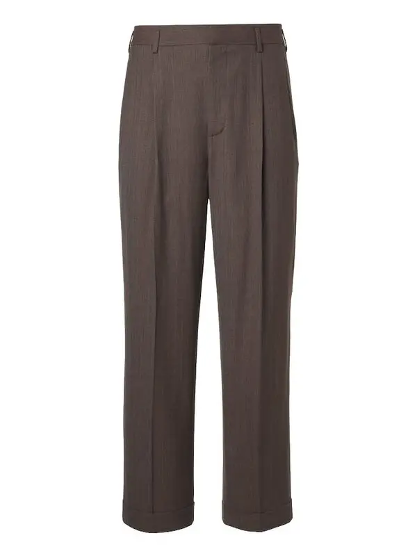 Loro Piana Isaac Virgin Wool Crêpe Straight Pants - Multicoloured