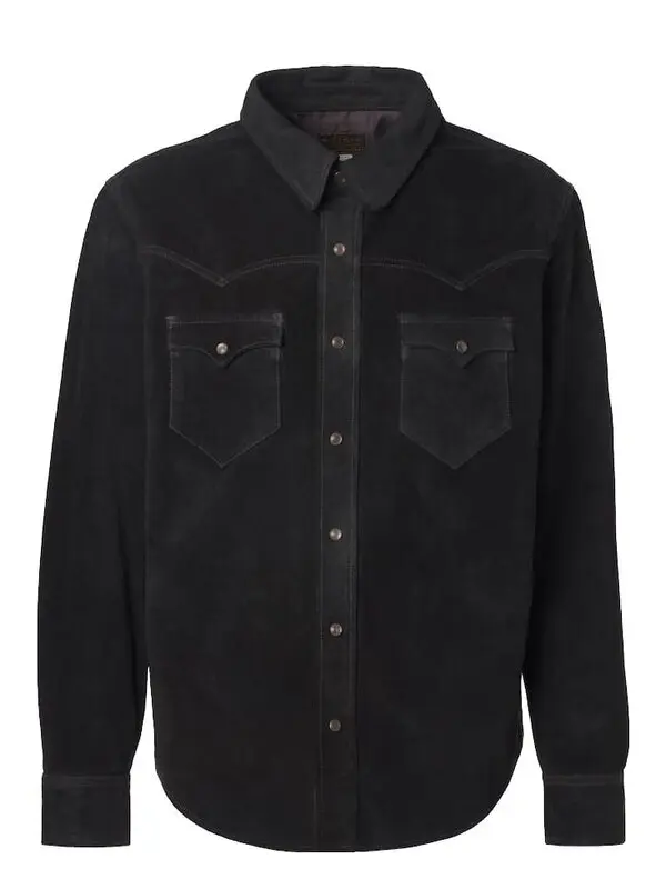 Ralph Lauren Suede Western Shirt - Black