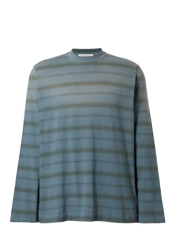 Our Legacy Box Striped Cotton T-shirt - Blue