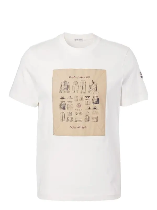 Moncler Cotton Jersey T-shirts - White
