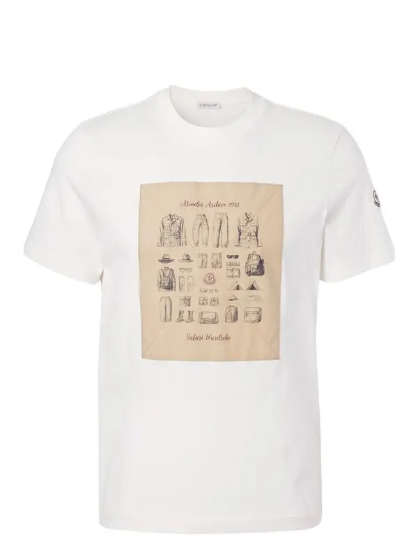 Moncler Cotton Jersey T-shirts - White