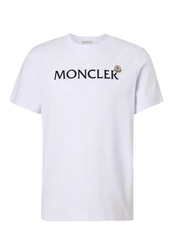 Moncler Logo Cotton Jersey T-shirt - White