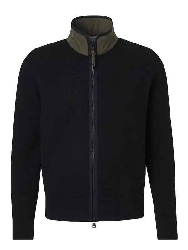 Moncler Archivio Waffle-knit Cotton Jacket - Black