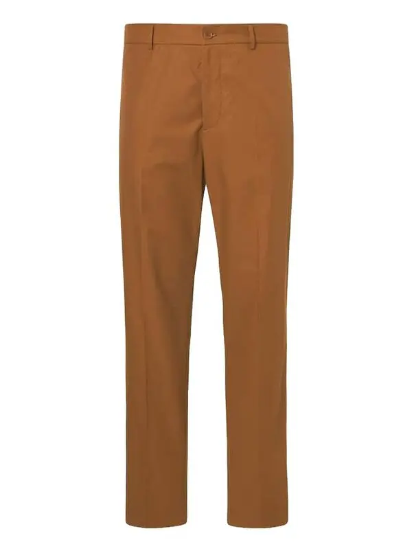Moncler Cotton-blend Straight Pants - Brown