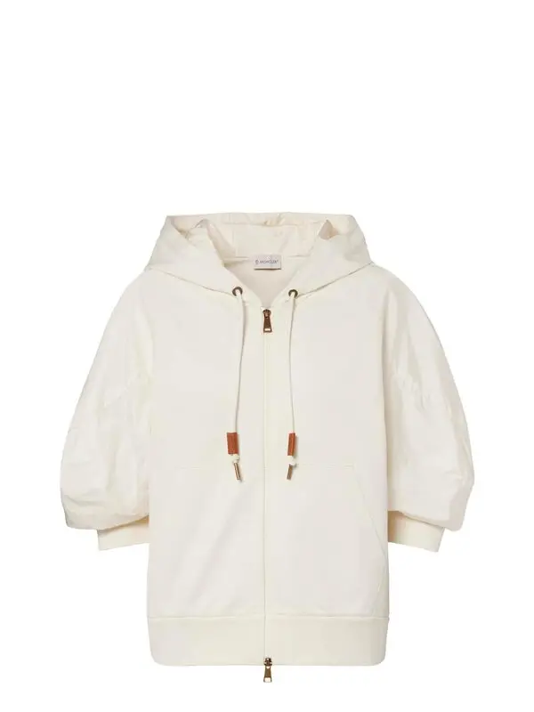 Moncler Cotton Jersey Hoodie - White