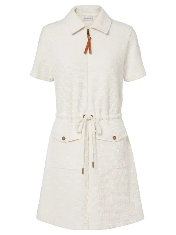 Moncler Waffle-knit Minidress - White