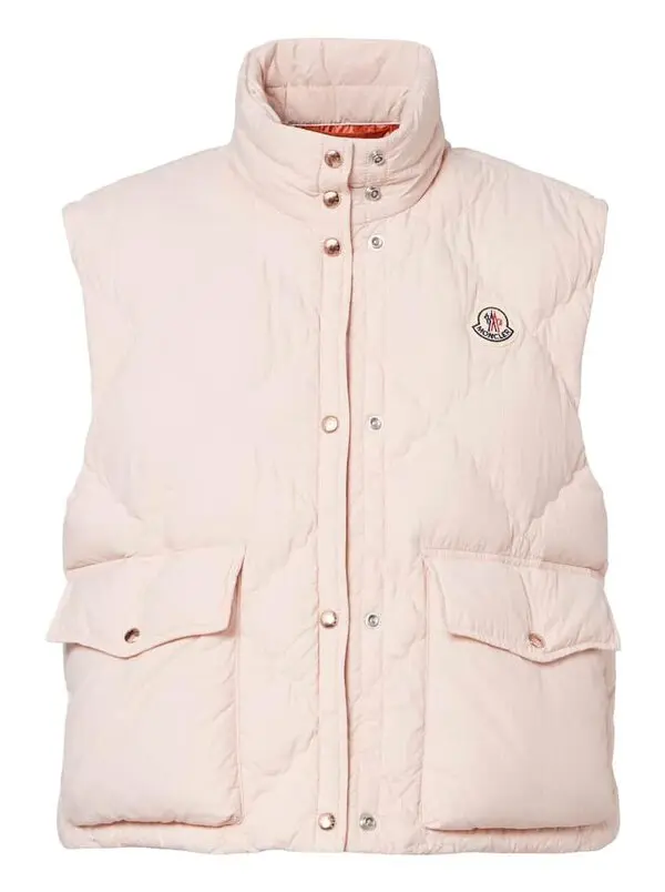 Moncler Biois Quilted Down Vest - Pink