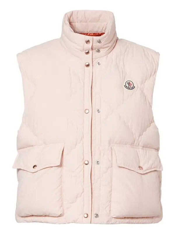 Moncler Biois Quilted Down Vest - Pink