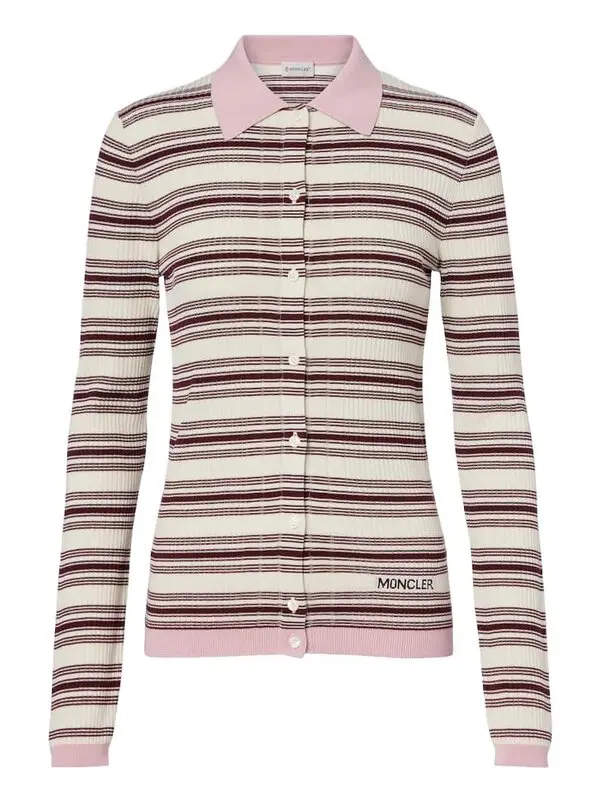 Moncler Striped Cotton Polo Shirt - Multicoloured