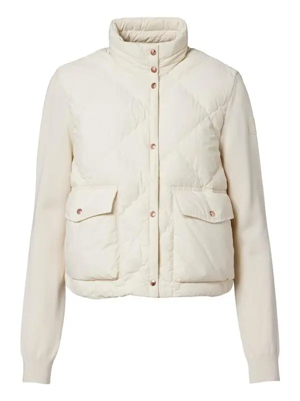 Moncler Down-paneled Cardigan - White