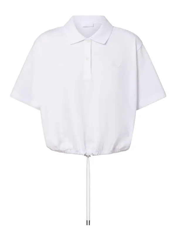 Moncler Cotton Piqué Polo Shirt - White