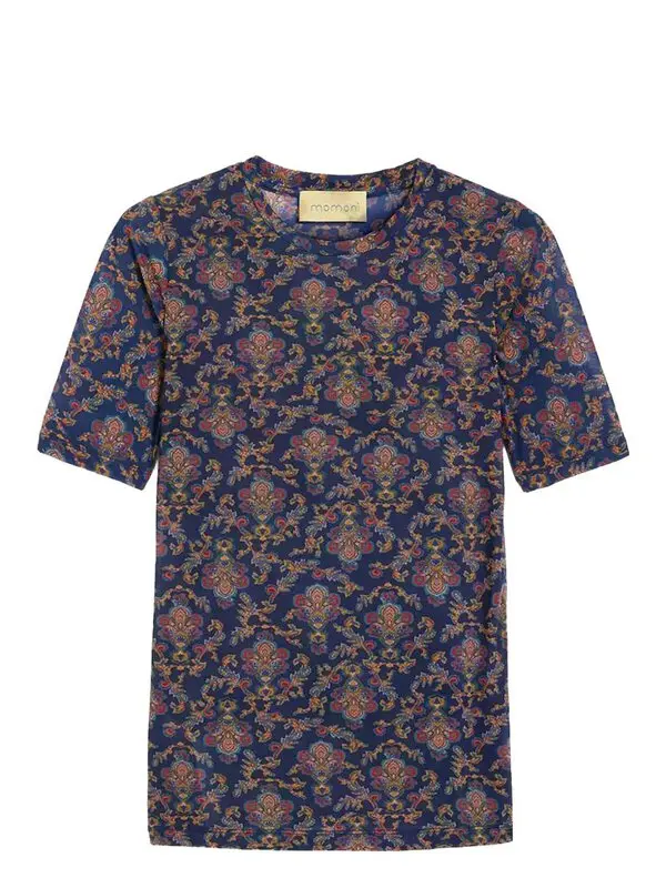 Momoni Mirage Crew-neck T-shirt - Blue