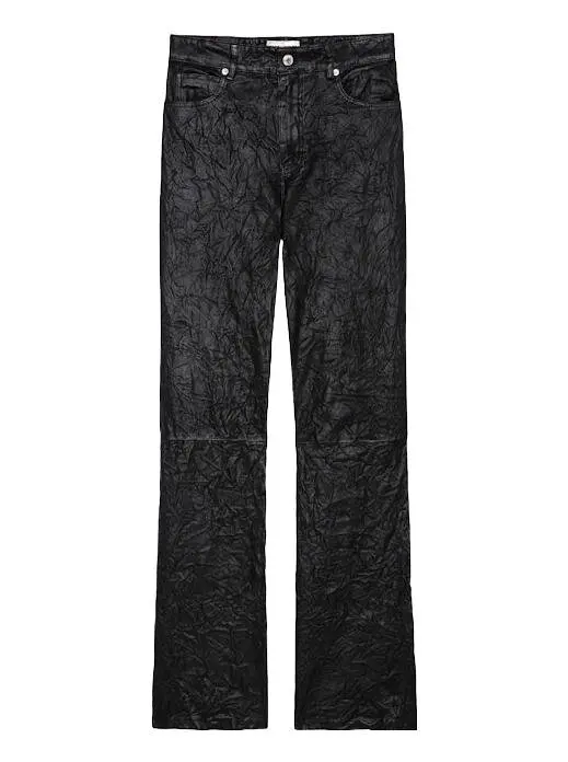 Zadig&Voltaire Evy Leather Flared Pants - Black
