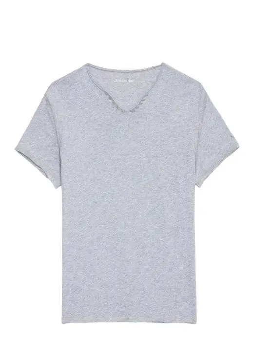 Zadig&Voltaire Monastir Henley T-shirt - Gris Chine
