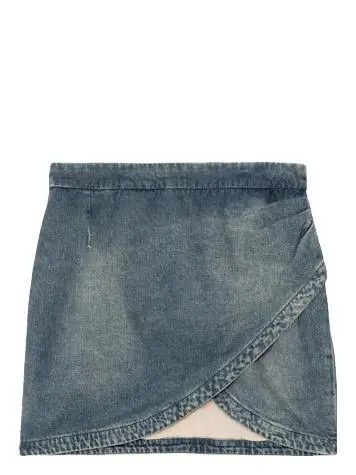 Zadig&Voltaire Julipe Denim Wrap Mini Skirt - Medium Blue