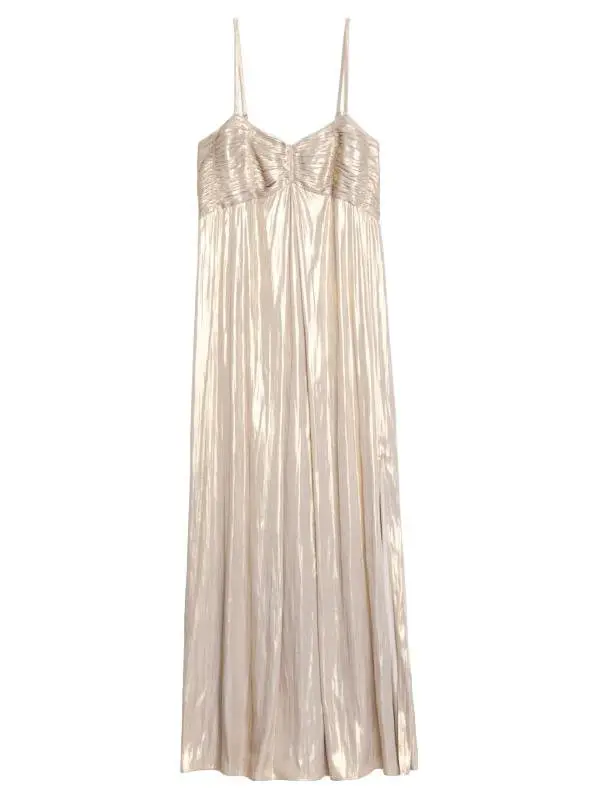 Zadig&Voltaire Rippie Satin Maxi Dress - Gold