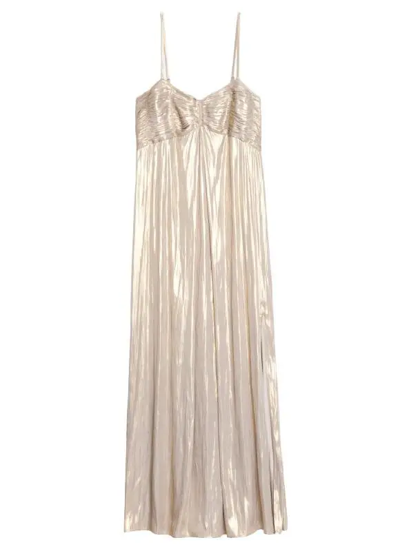 Zadig&Voltaire Rippie Satin Maxi Dress - Gold