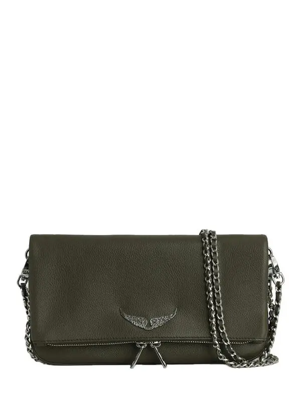 Zadig&Voltaire Grained Leather Clutch - Record
