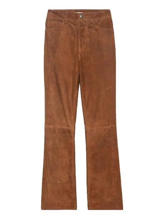 Zadig&Voltaire Pistol Suede Bootcut Pants - Cognac