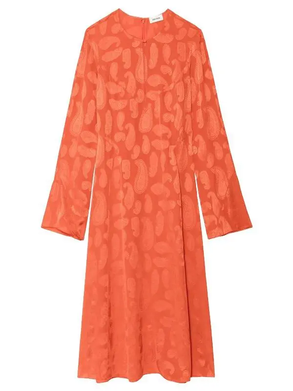 Zadig&Voltaire Randon Silk Dress - Tangerine