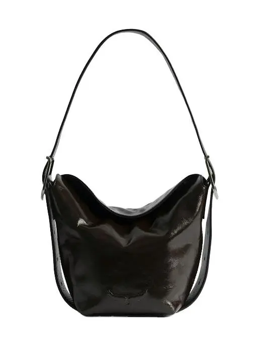 Zadig&Voltaire Baby Jane Vintage Patent Bag - Brownie