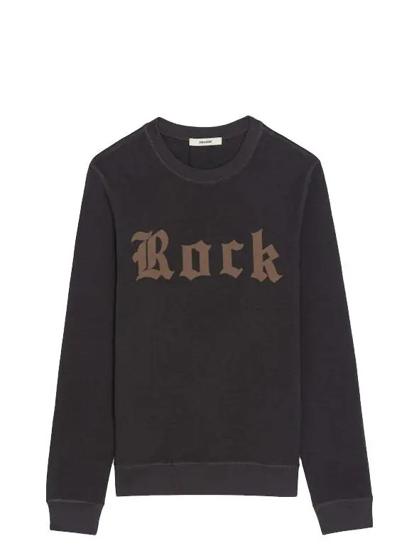 Zadig&Voltaire Cotton Sweatshirt With 'rock' Print - Dark Chocolate