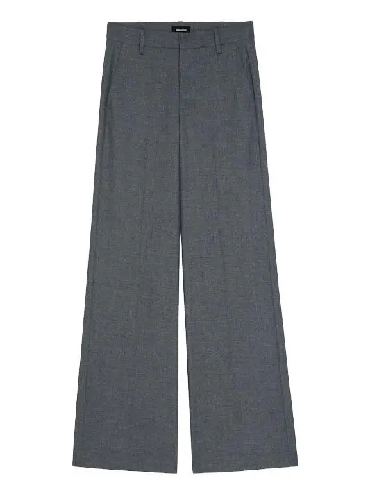 Zadig&Voltaire Tailored Wide Leg Trousers - Gris Chine