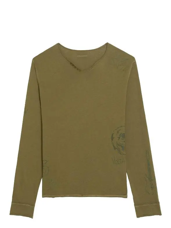 Zadig&Voltaire Monastir Henley T-shirt - Tilleul