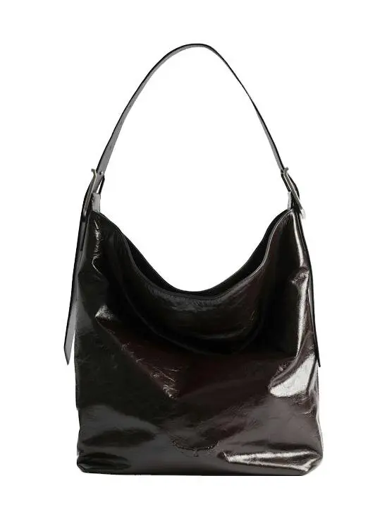 Zadig&Voltaire Jane Hobo Vintage Patent - Brownie