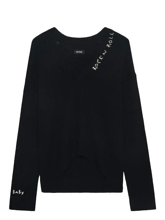 Zadig&Voltaire Miky Cashmere Sweater - Black