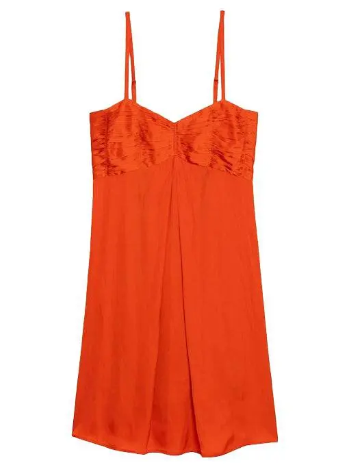 Zadig&Voltaire Rippies Satin Dress - Tangerine