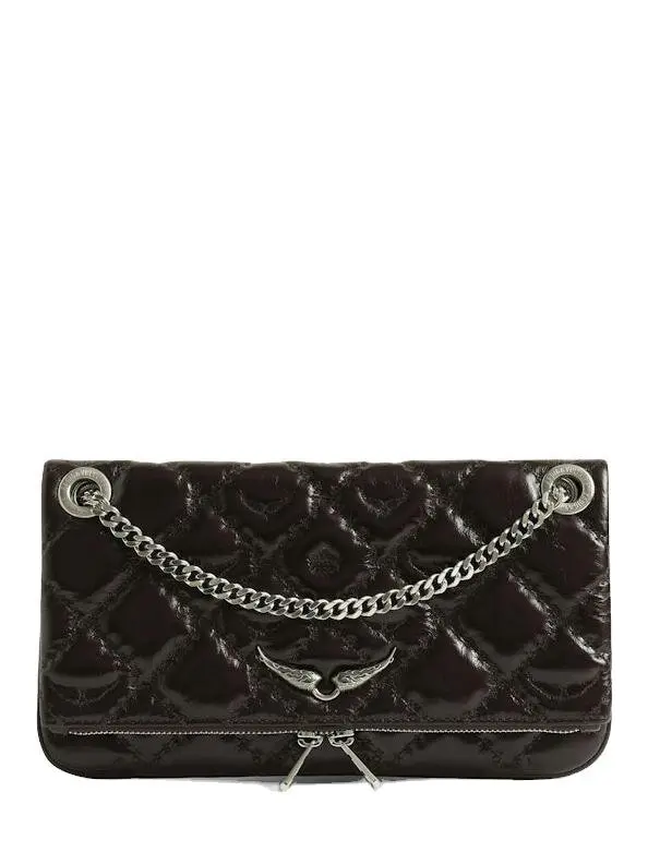 Zadig&Voltaire Rock Ii Vintage Monogram Clutch - Brownie