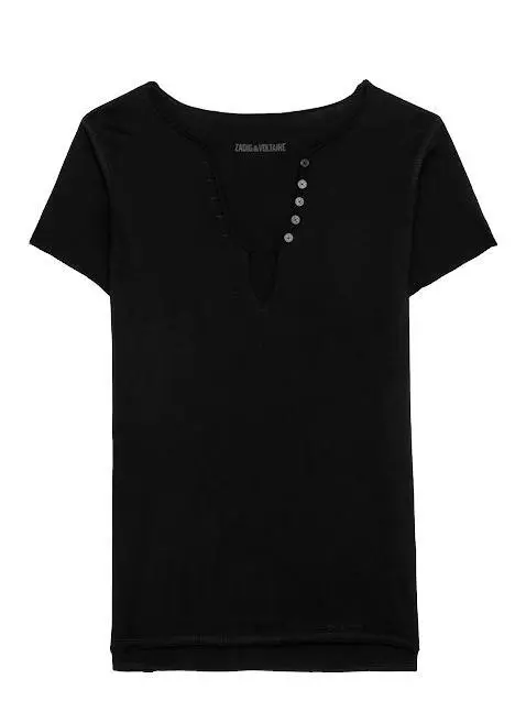 Zadig&Voltaire Tuni Henley T-shirt - Black
