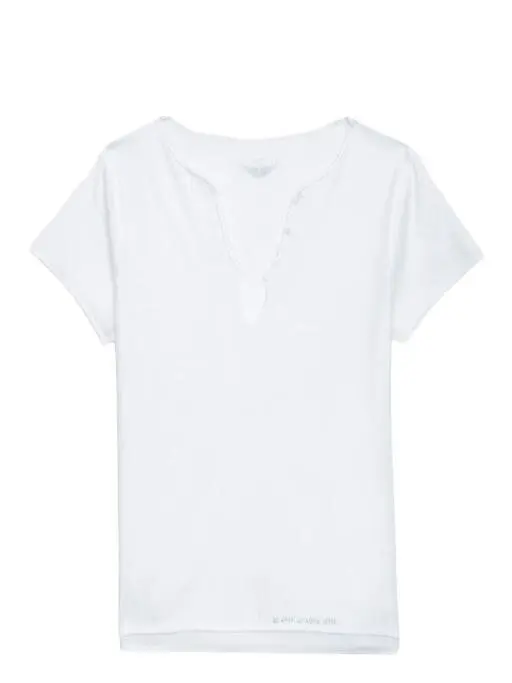 Zadig&Voltaire Tuni Henley T-shirt - White