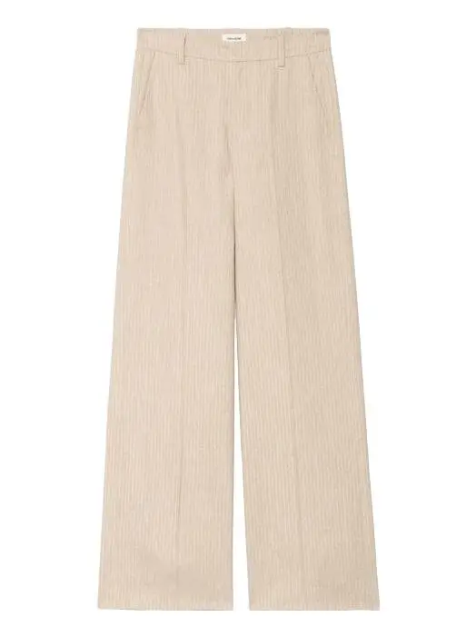 Zadig&Voltaire Striped Wide-leg Pants - Cookie