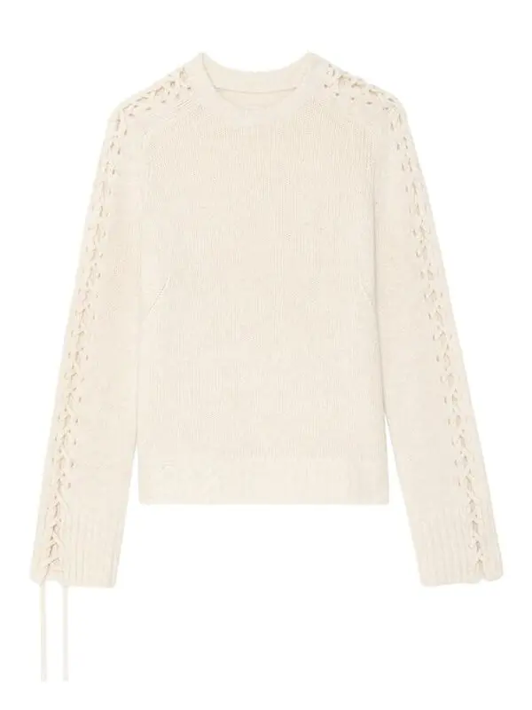 Zadig&Voltaire Wool Cashmere Blend Sweater - Ecru