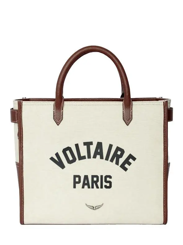 Zadig&Voltaire Canvas And Grained Leather Tote Bag - Flash