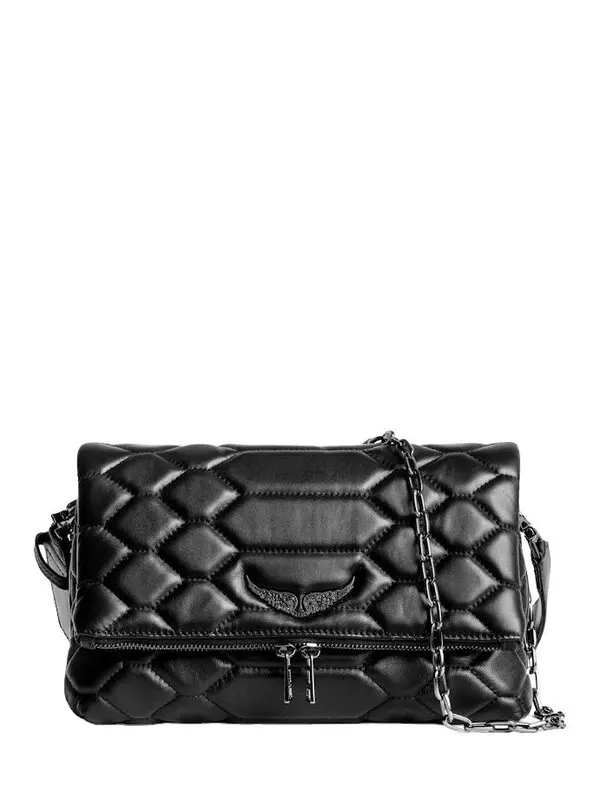 Zadig&Voltaire Rocky Xl Quilted Clutch - Black