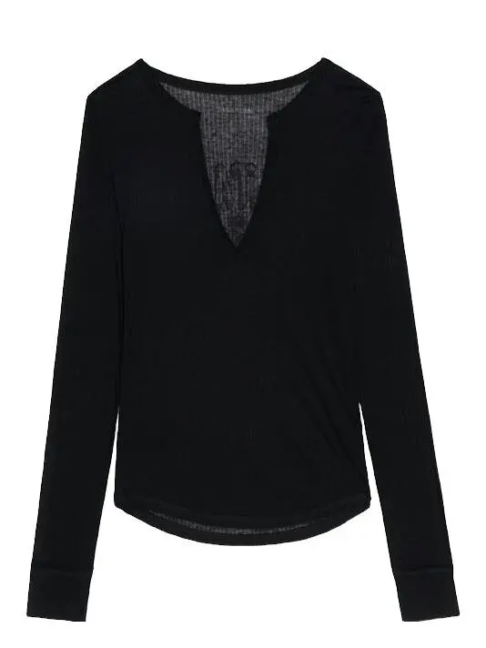 Zadig&Voltaire Tani Henley T-shirt - Black