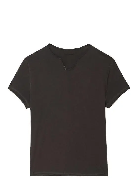 Zadig&Voltaire Monastir Henley T-shirt - Carbone