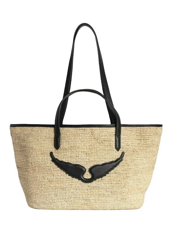 Zadig&Voltaire Wings Raffia Basket - Noir